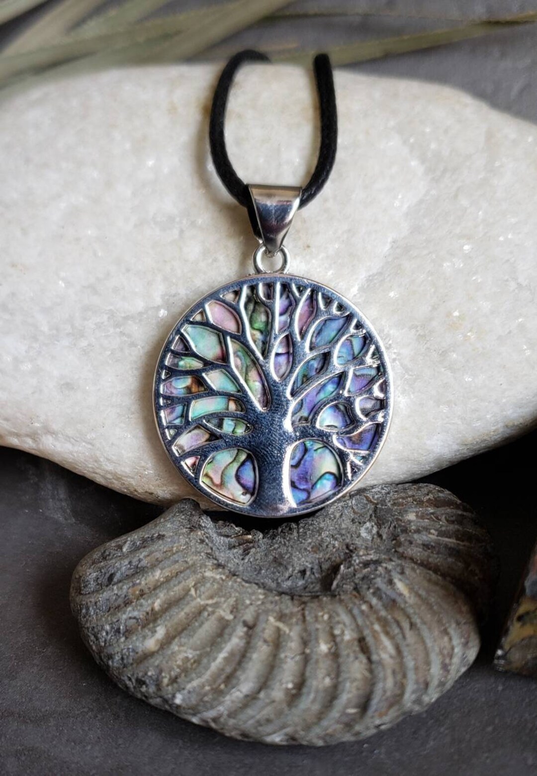 Resin Imitation Abalone Shell Silver Alloy Tree of Life - Etsy UK