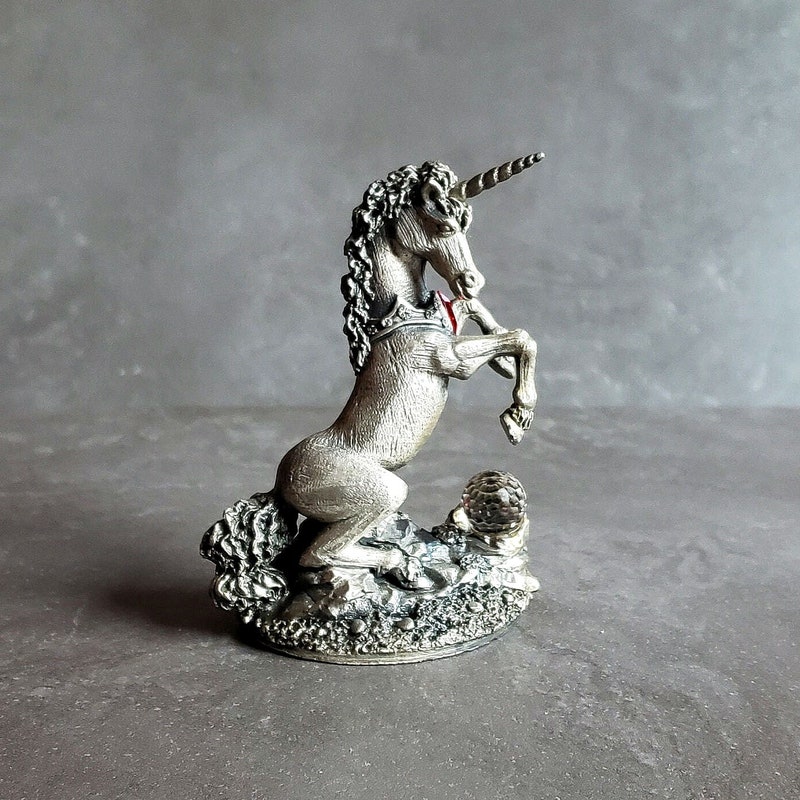 Pewter Unicorn Figurines - Etsy