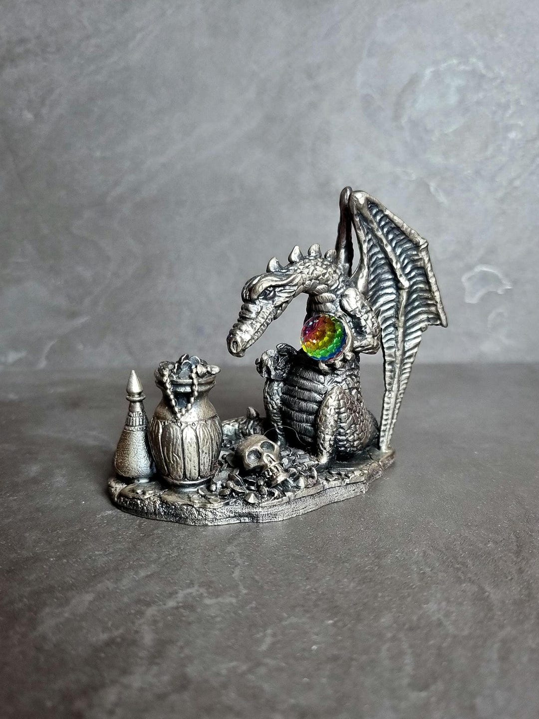 Dragon of the Treasure 3105. Myth and Magic Vintage Pewter Ninties ...