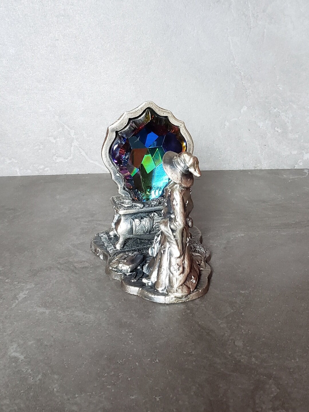 Mirror Mirror 3165, Myth and Magic Vintage Pewter Wizard With Large ...