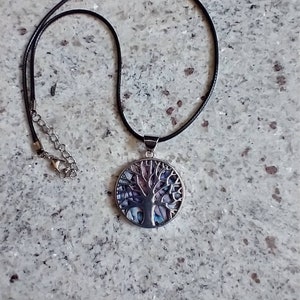 Resin Imitation Abalone Shell Silver Alloy Tree of Life - Etsy UK