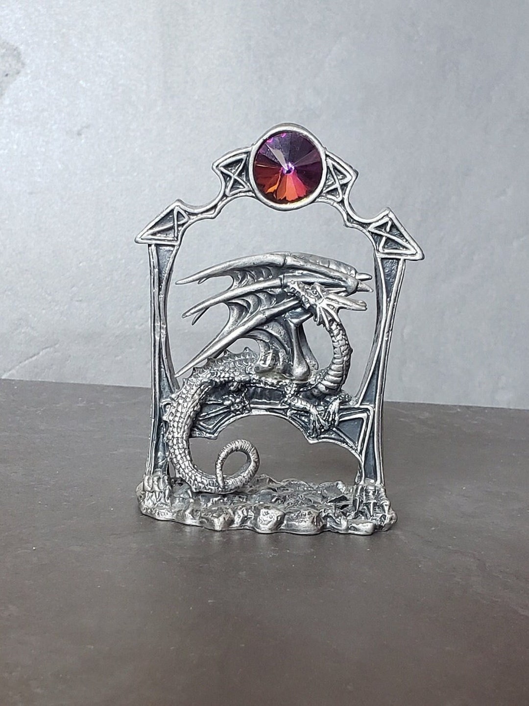 The Dragons Rest. Tudor Mint Myth and Magic Vintage Pewter Dragon With ...