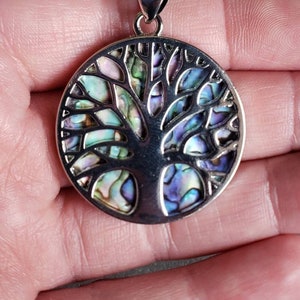 Resin Imitation Abalone Shell Silver Alloy Tree of Life - Etsy UK