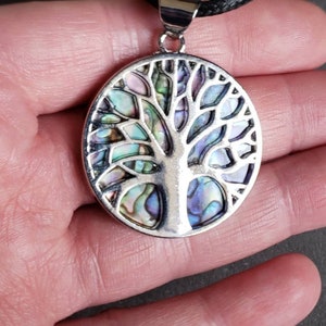 Resin Imitation Abalone Shell Silver Alloy Tree of Life - Etsy UK