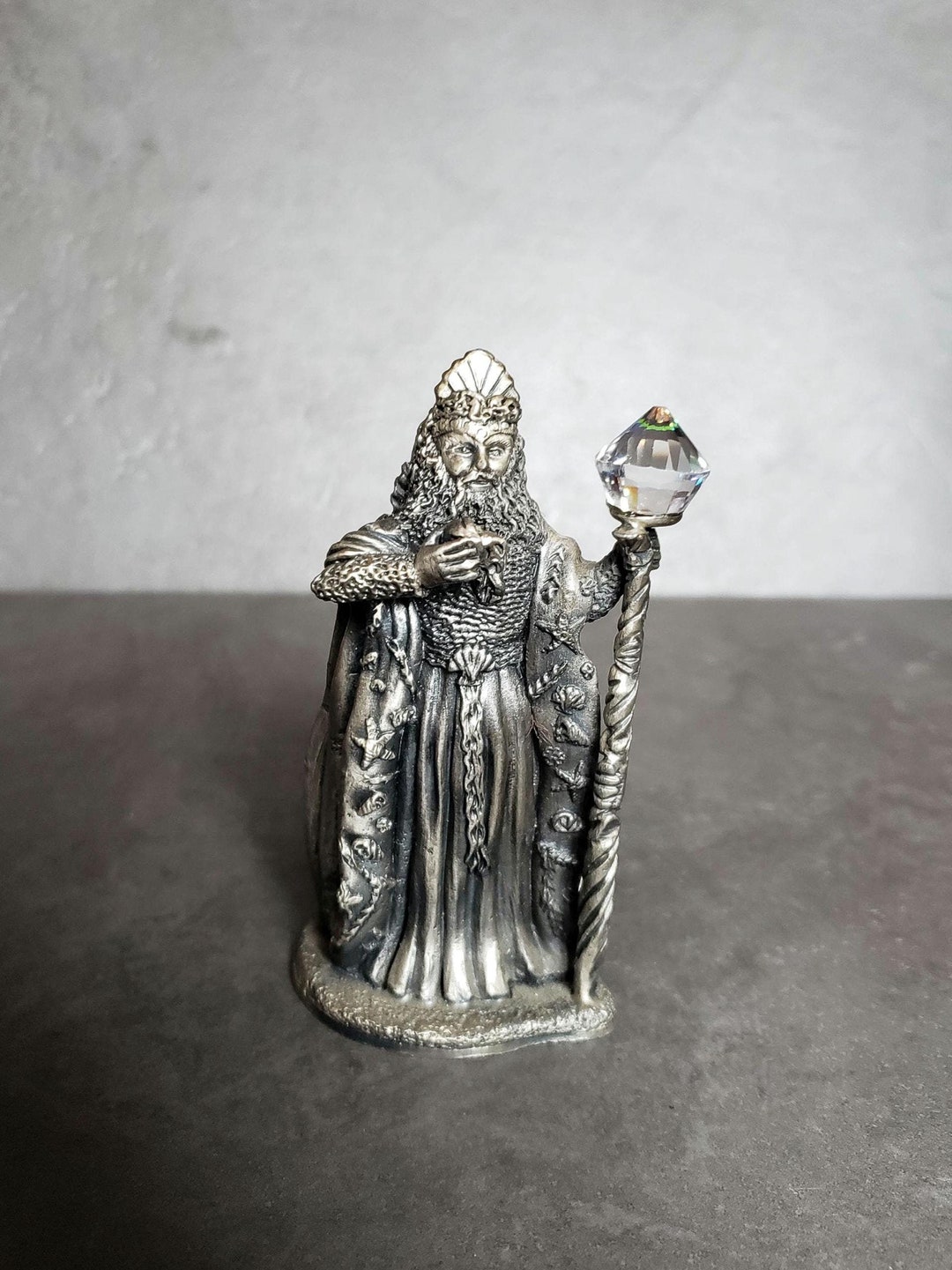The Water Wizard, the Tudor Mint, Myth and Magic Vintage Pewter ...