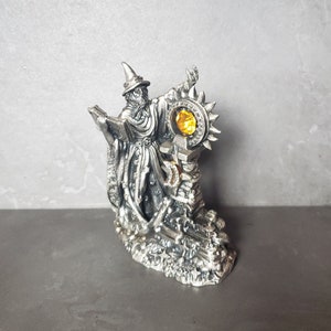 Stardust 3867, Myth and Magic Vintage Pewter Wizard With Crystal ...