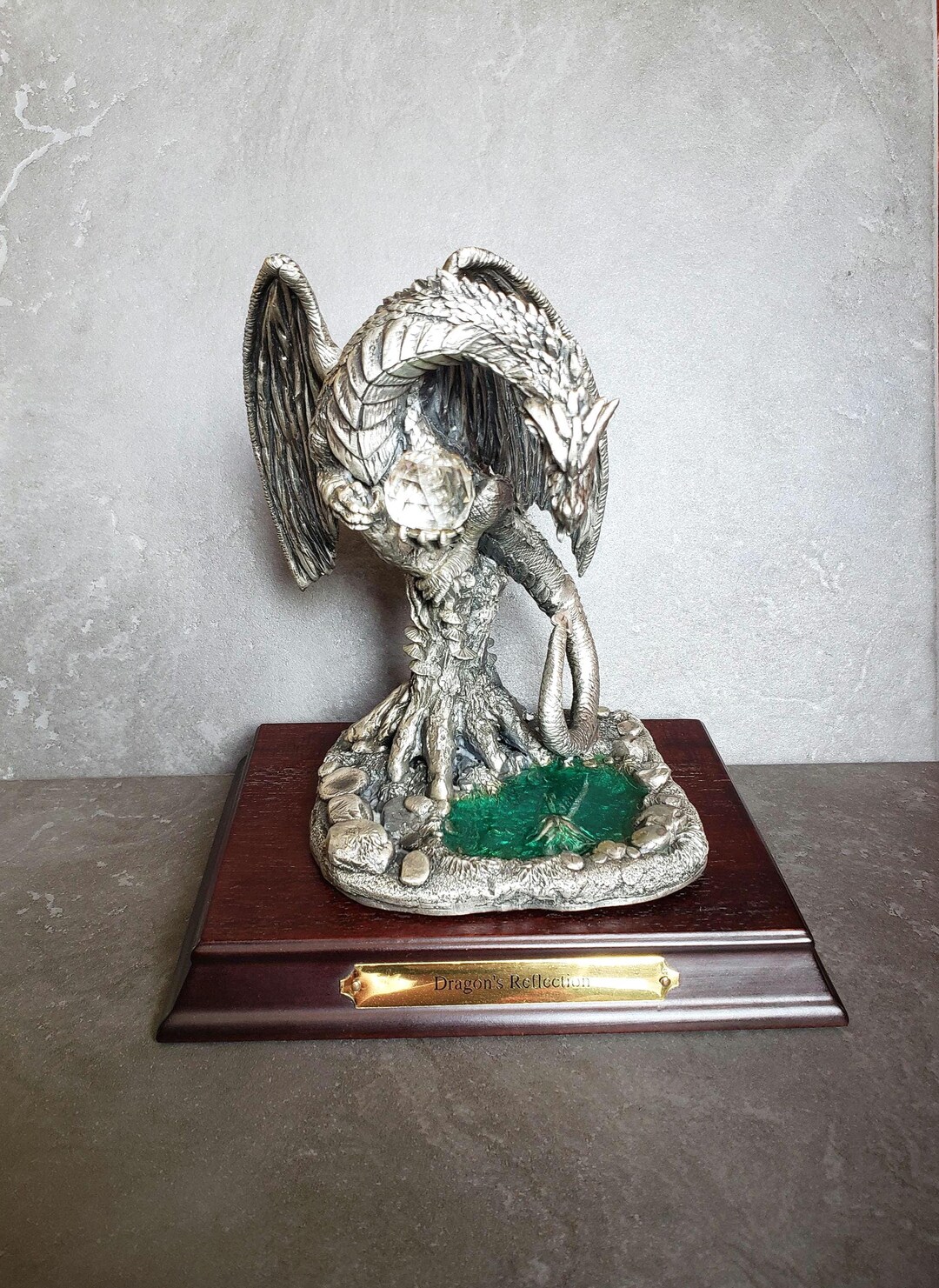 Dragons Reflection, the Tudor Mint Myth and Magic Vintage Pewter Dragon ...