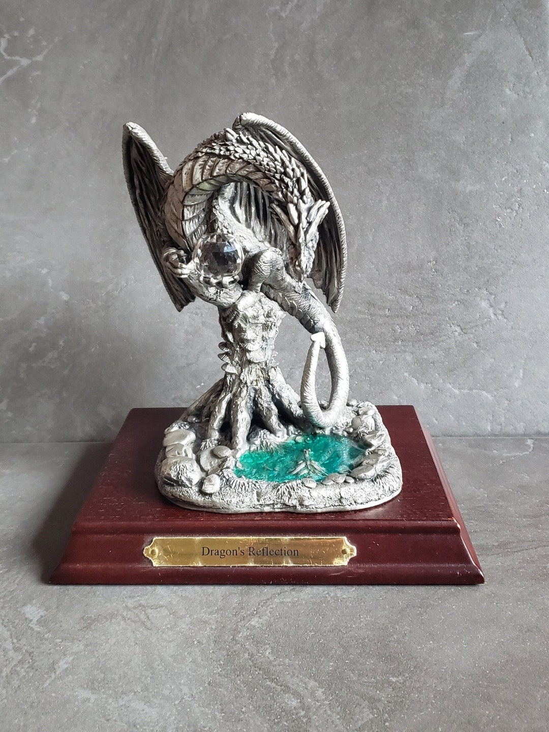 Dragons Reflection, the Tudor Mint Myth and Magic Vintage Pewter Dragon ...