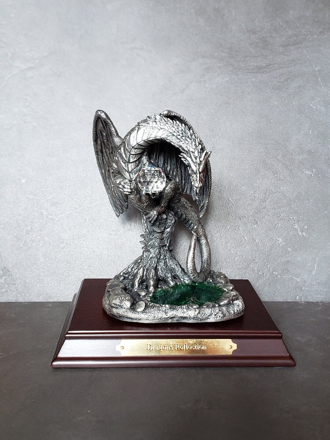 Dragons Reflection, the Tudor Mint Myth and Magic Vintage Pewter Dragon ...