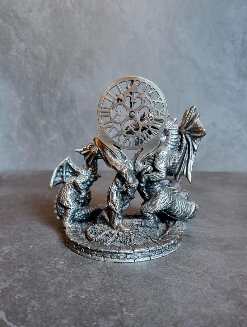 The Timekeepers, 3812, Tudor Mint Myth and Magic Vintage Pewter Dragon ...