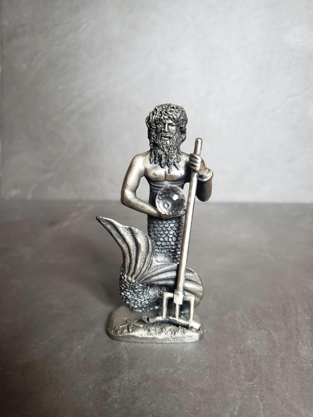 The Merman. Myth and Magic Vintage Pewter Collectable Figurine. Half ...