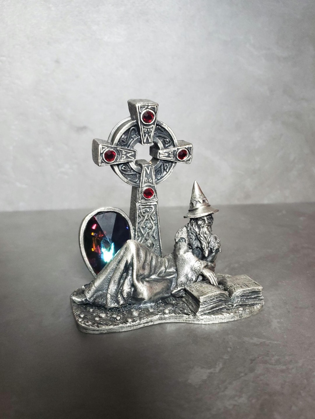 The Celtic Wizard 3877, Tudor Mint Myth and Magic Vintage Pewter Wizard ...