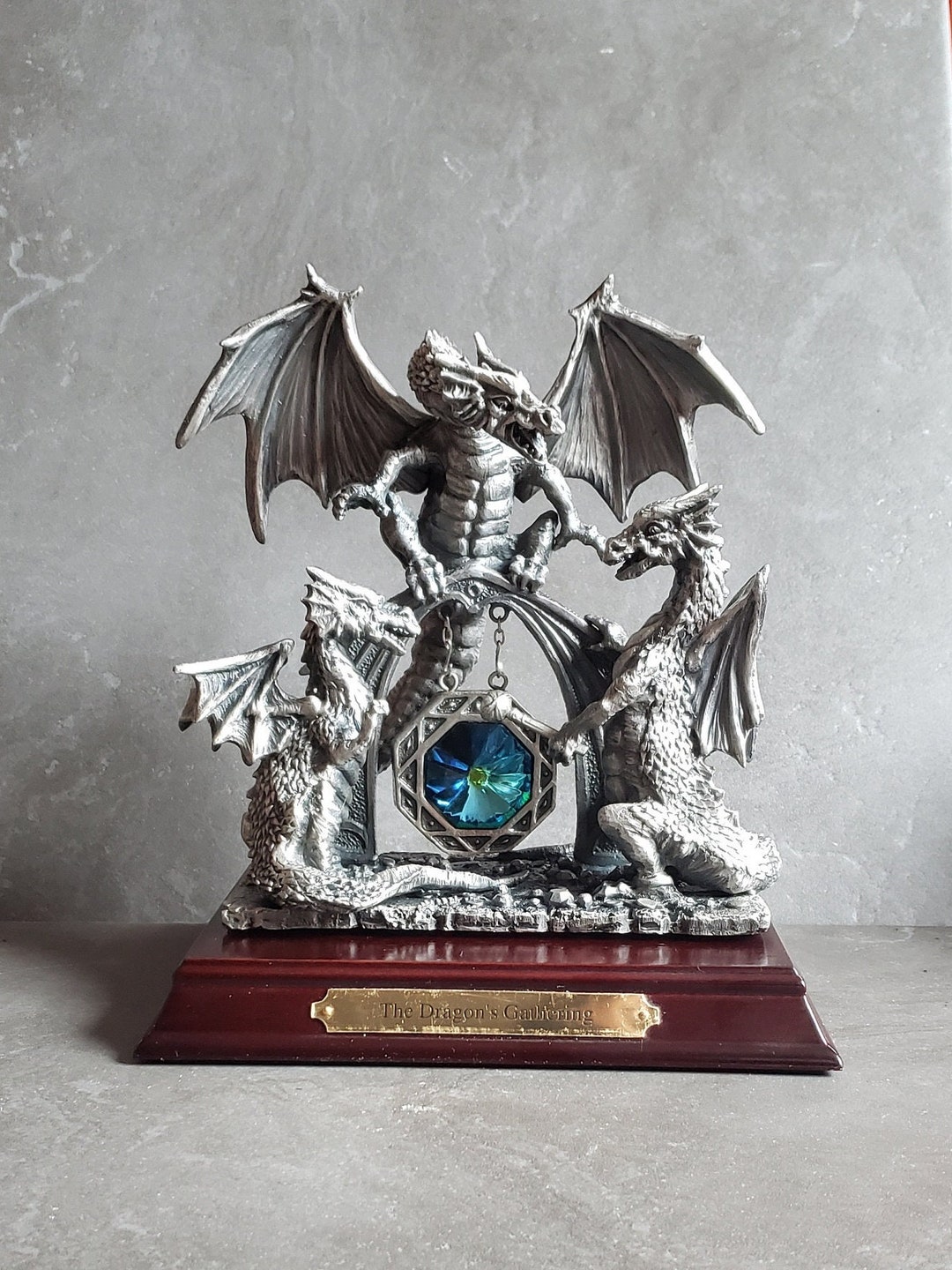 The Dragons Gathering, Tudor Mint Myth and Magic Large Vintage Pewter ...
