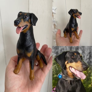 Custom Made Personalised Polymer Clay Dog Replica Sculpture - Etsy