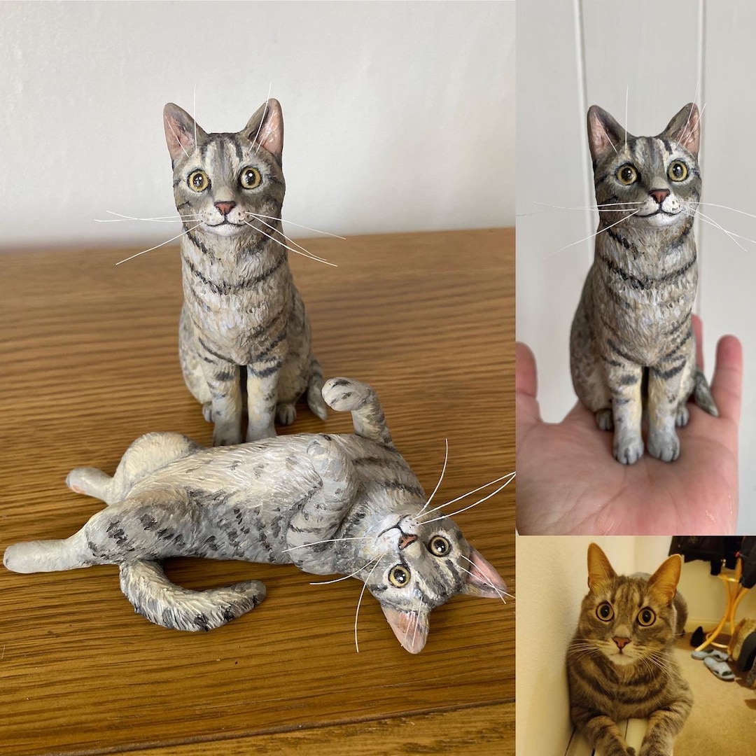 Polymer Clay Pet/cat Sculpture - Etsy