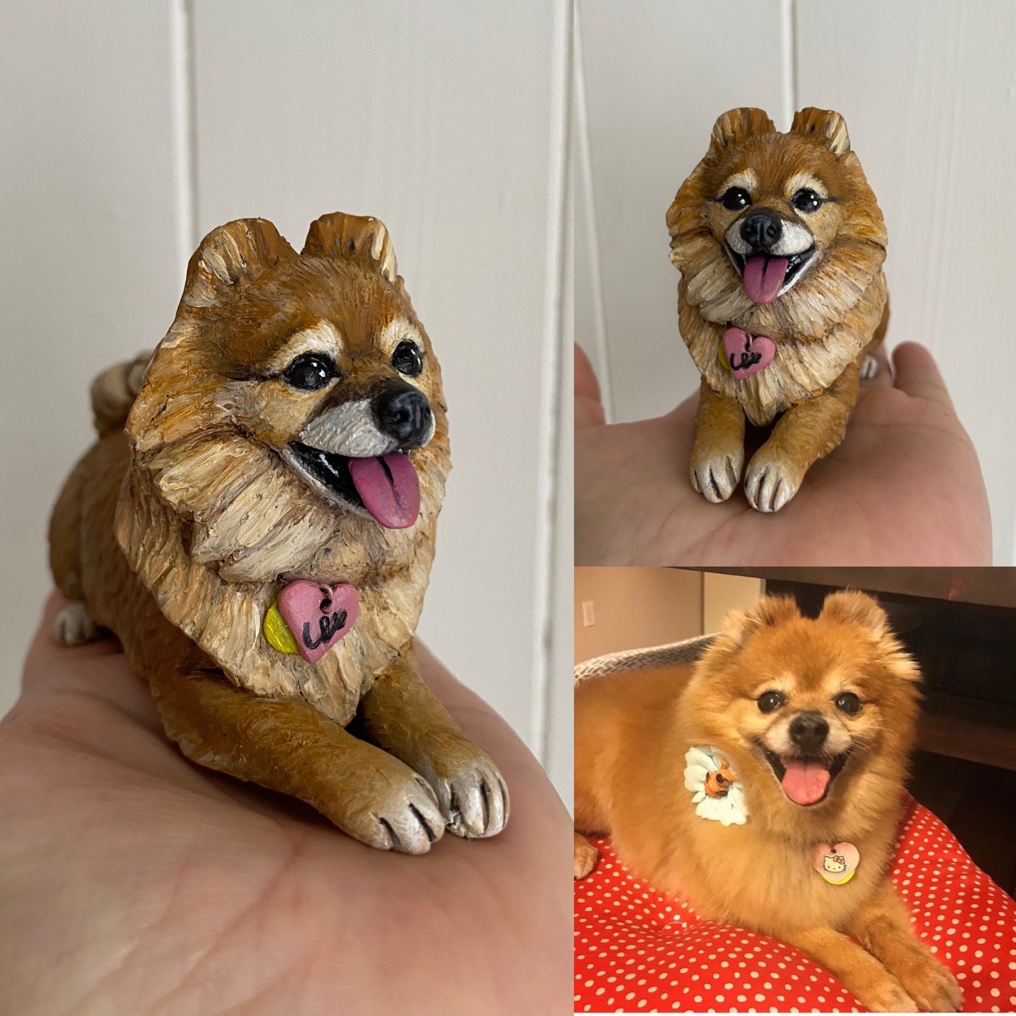 Custom Made Personalised Polymer Clay Dog Replica Sculpture - Etsy
