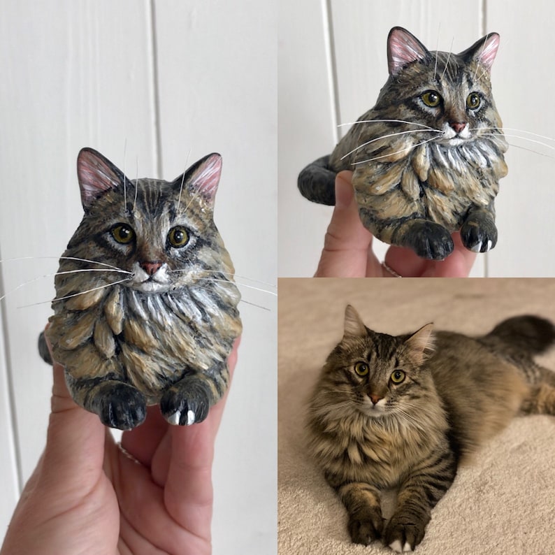 Polymer Clay Pet/cat Sculpture - Etsy