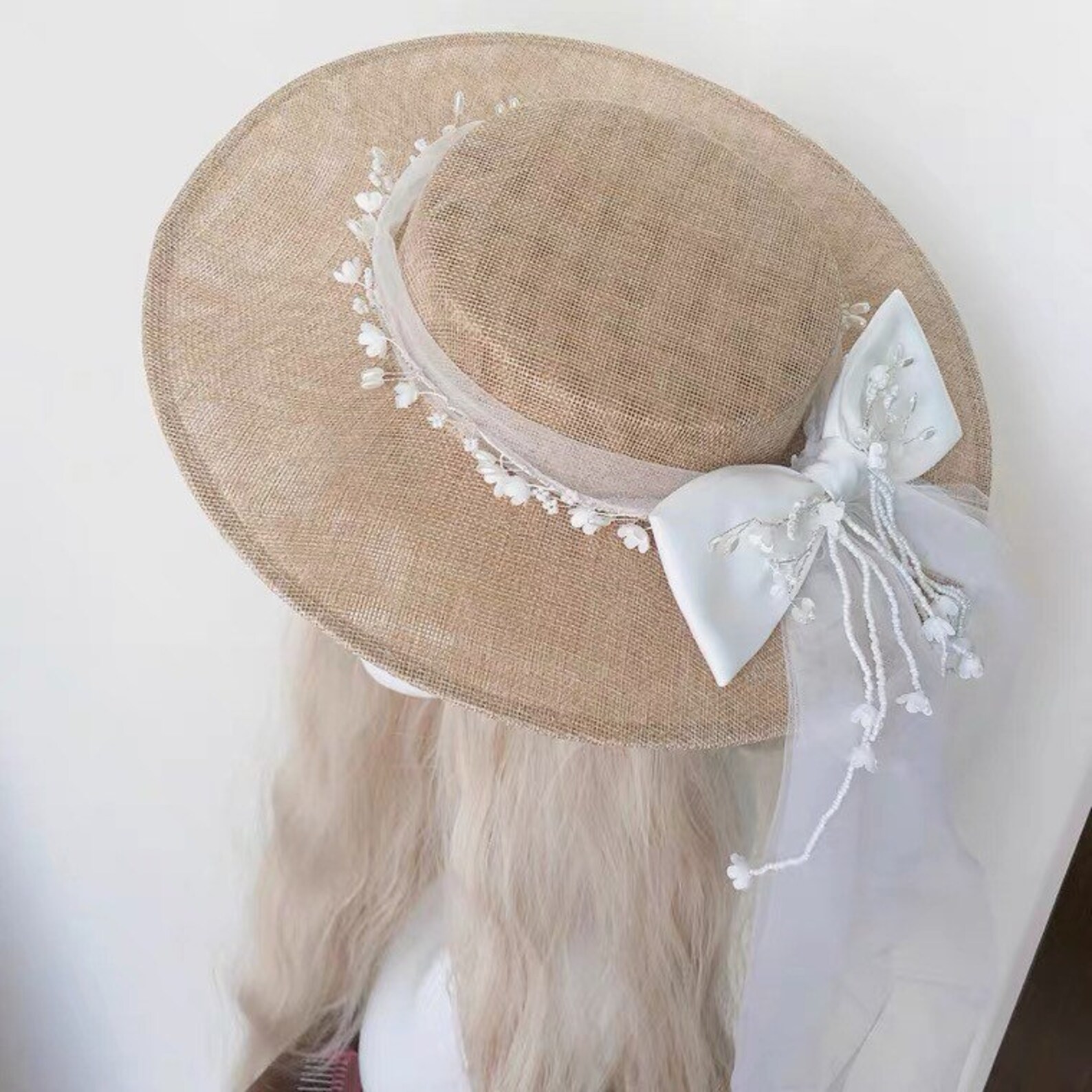 Lily of the Valley Bridal Veil With Headband White Floral - Etsy