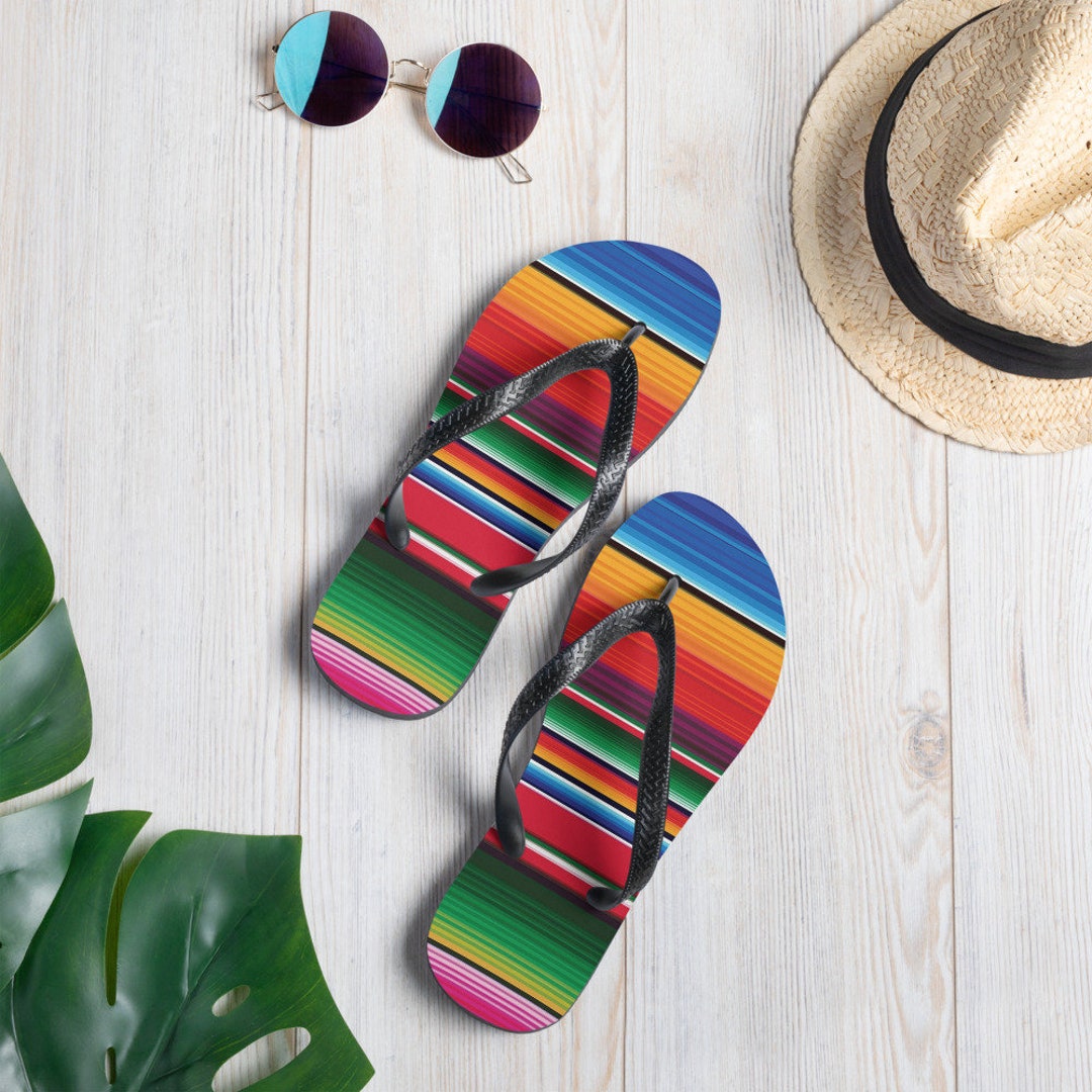 Sarape Flip-flops - Etsy