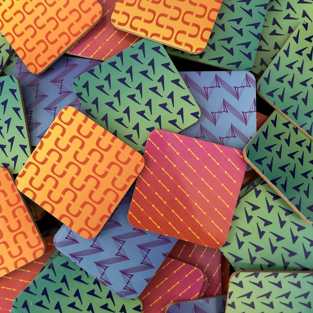 Set of 4 Sturdy Rotterdam Pattern Coasters - Etsy