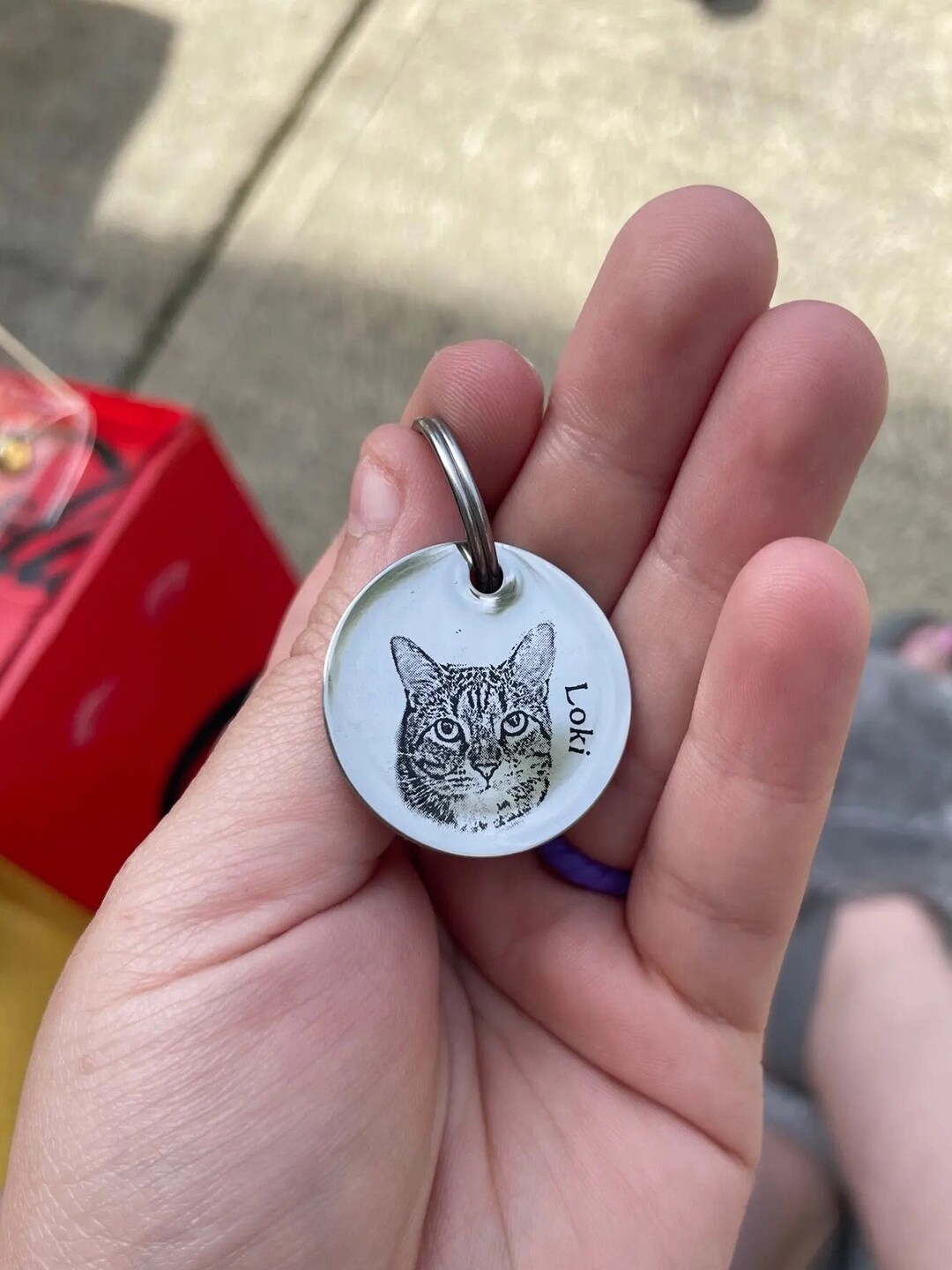 Cute Cat Tag Personalised Name Pet ID Tag-custimizable Cat ID Tag Cat ...