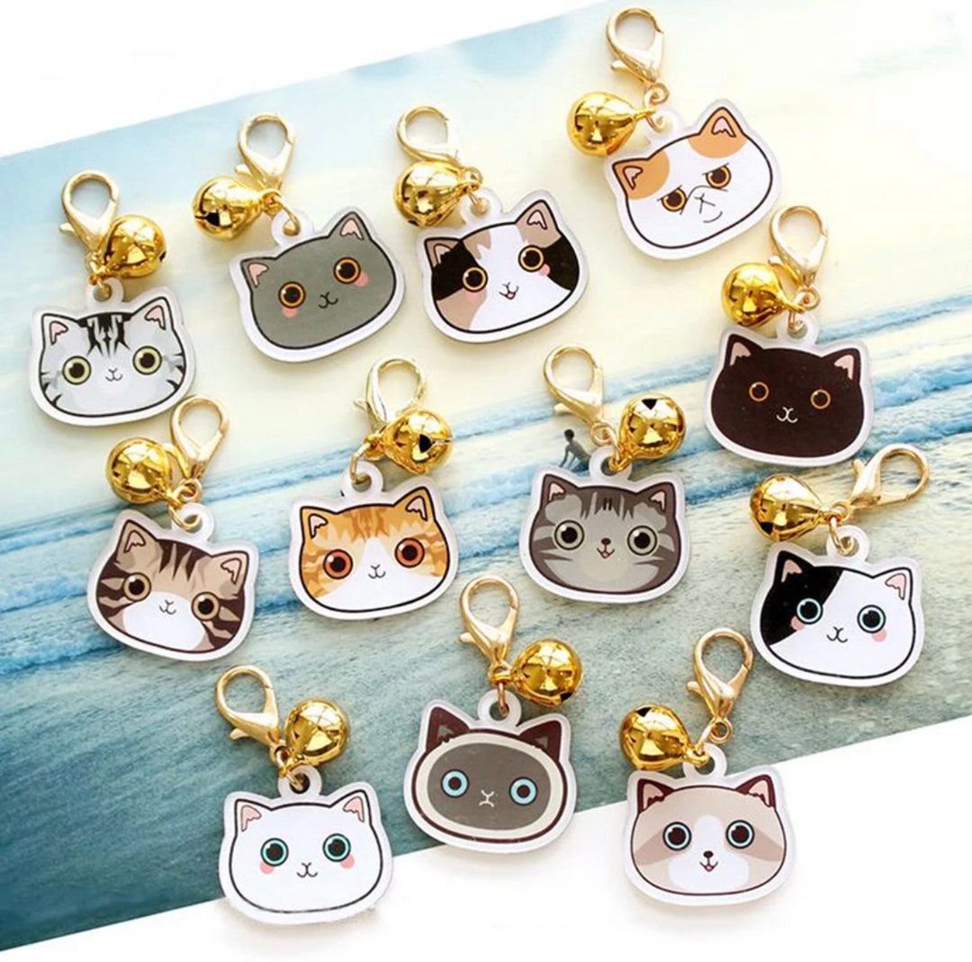 Cute Cat Tag Personalised Name Pet ID Tag-custimizable Cat ID Tag| Cat ...
