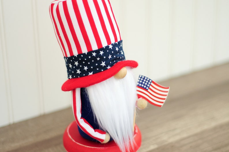 Uncle Sam Patriotic Gnome 4th of July Gnome Memorial Day - Etsy