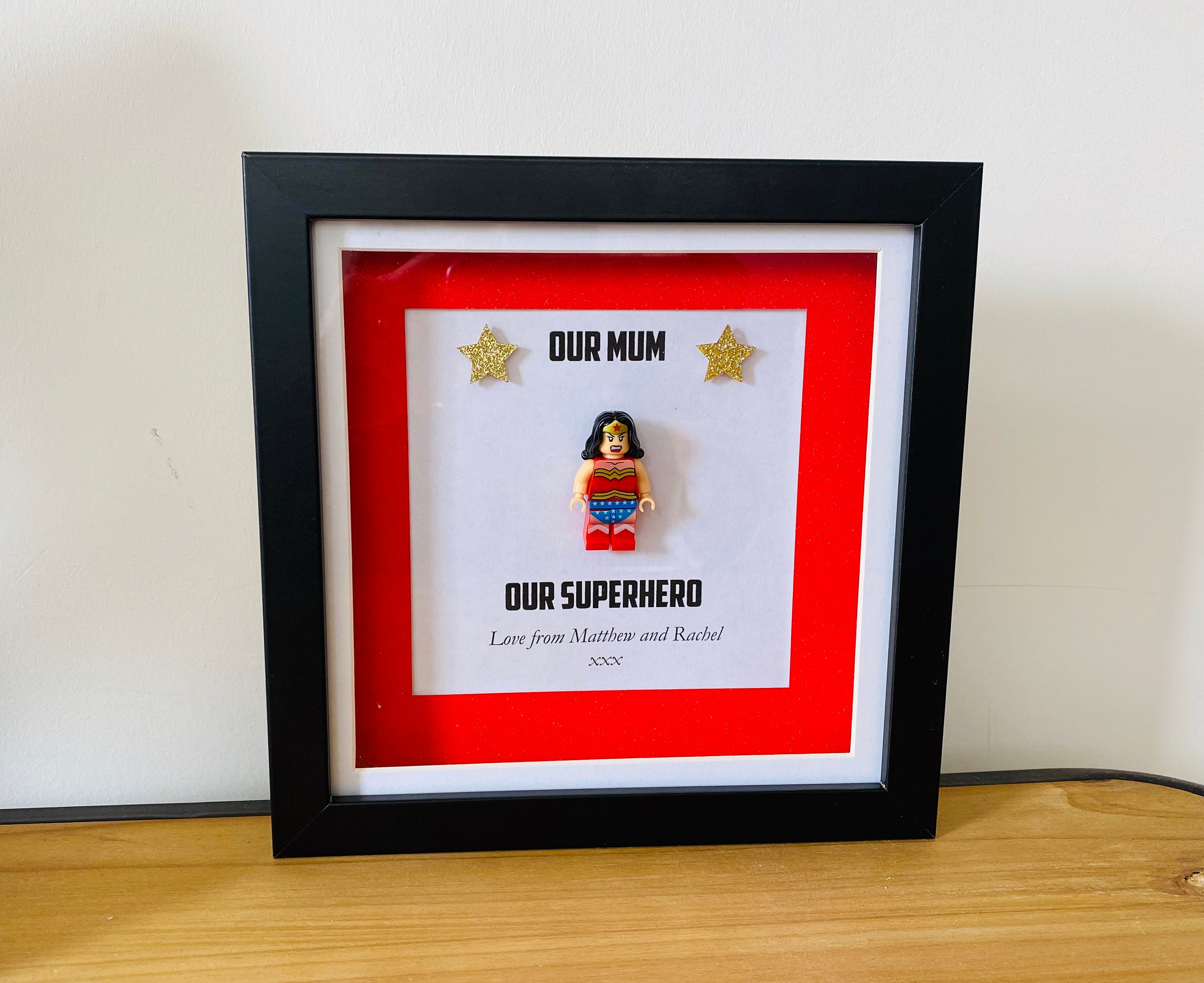 Mummy Mothers Day Superhero Lego Box Frame Personalised | Etsy