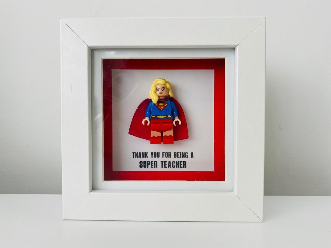 Supergirl Teacher 10cm Minifigure Box Frame - Hero - Superhero ...