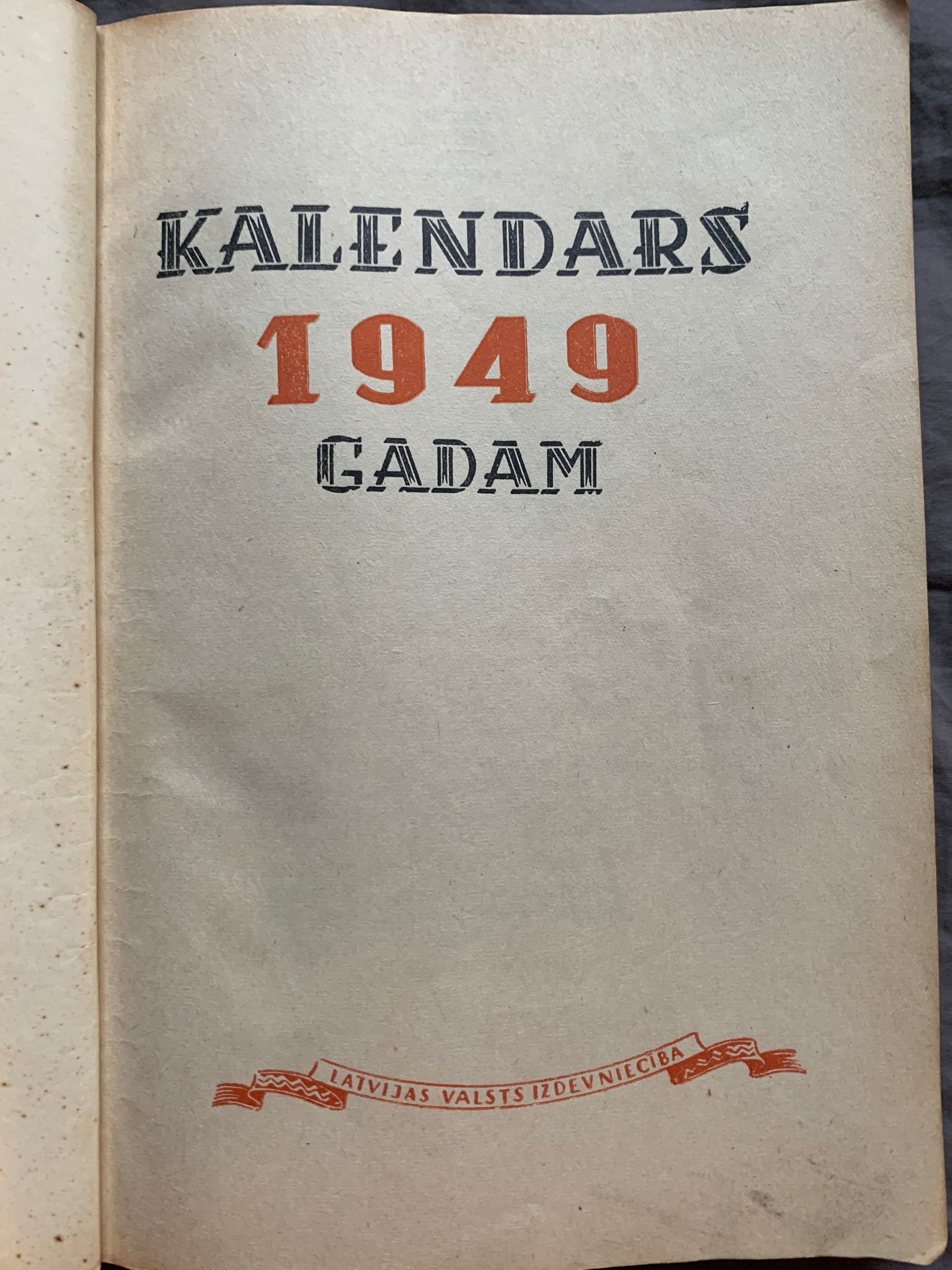 1949 Calendar Latvian Vintage Soviet Era Historical Material - Etsy