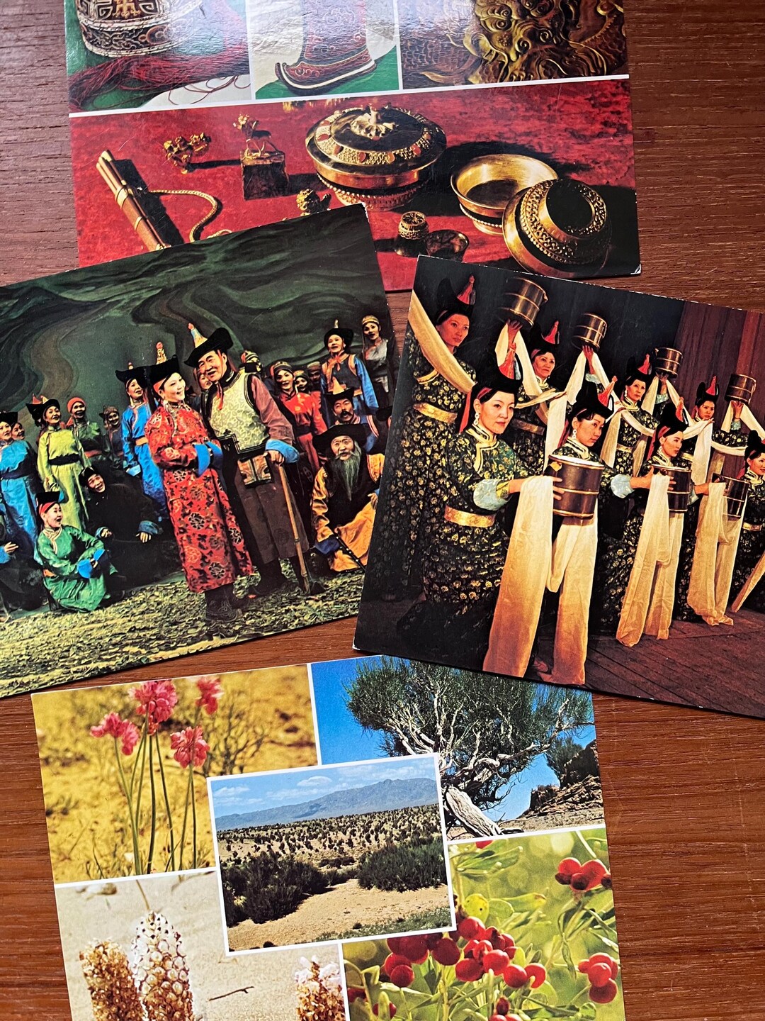 1970s Mongolia Vintage Postcards Set Folk Dance Art Crafts Historical ...