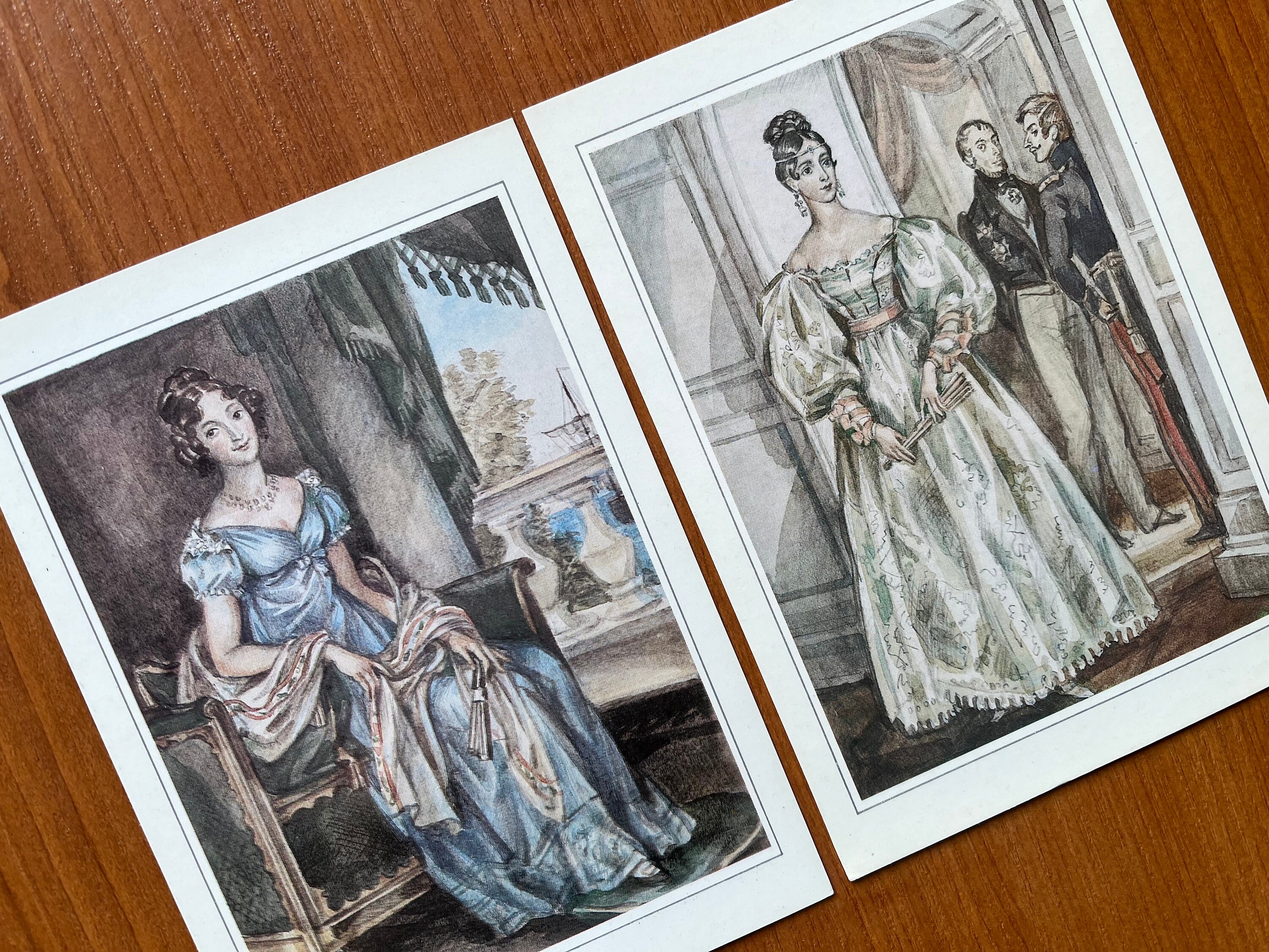 1984 Alexander Pushkin Life Drawings Postcards Set of 31 USSR Soviet ...