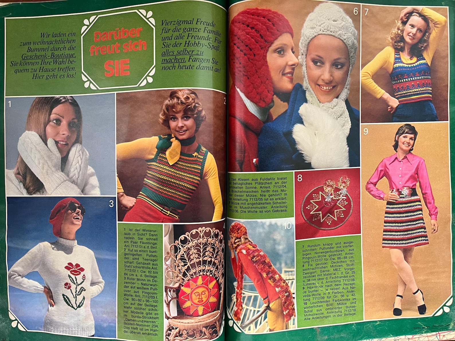 1971 Burda Moden German Vintage Fashion Magazine DIY Recipes West ...
