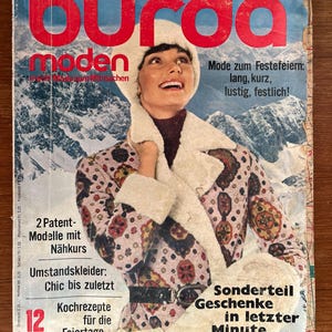 1971 Burda Moden German Vintage Fashion Magazine DIY Recipes West ...