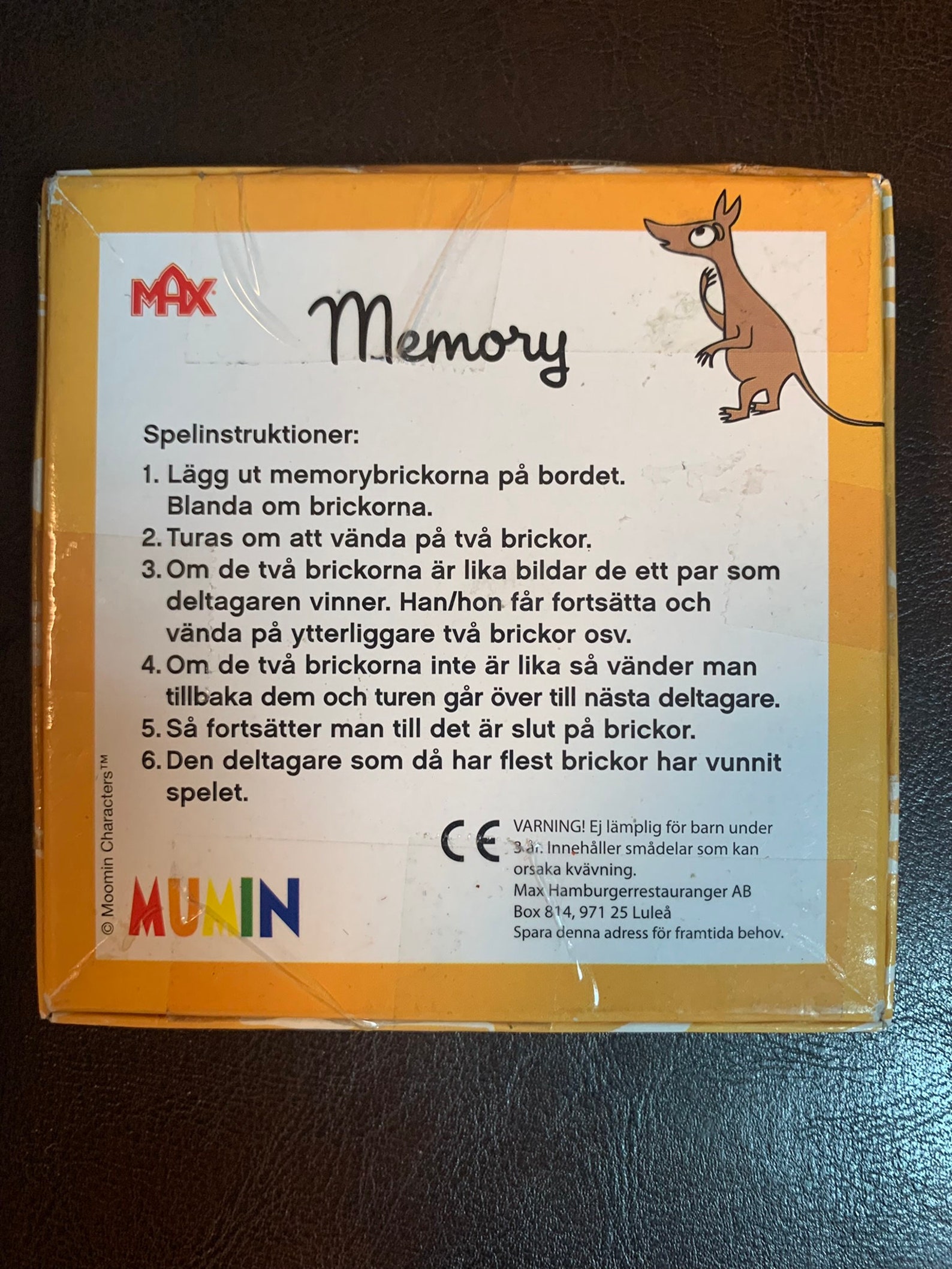 MUMIN Memory Game Vintage Max Game Kids Pre_school Age - Etsy