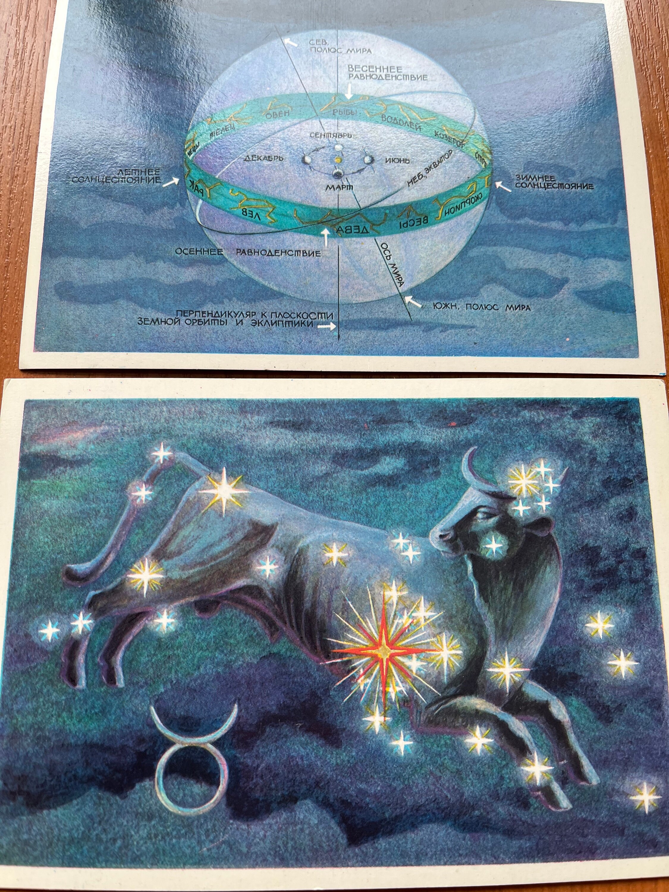 1978 Zodiac Signs Astrology Paintings Postcards Set 16 USSR Vintage ...