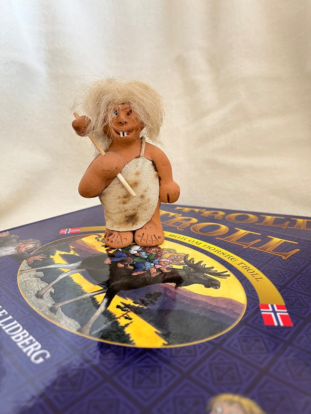 Norwegian Troll Gift Set Book Rolf Lindeberg Vintage Ceramic Figurine ...