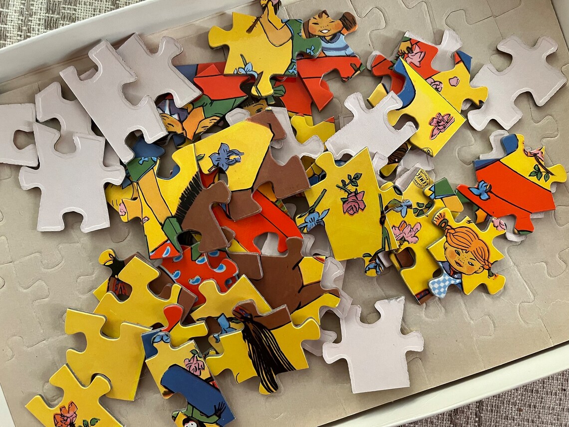 Pippi Longstocking 2000s Swedish Vintage Jigsaw 50 Pieces Astrid ...