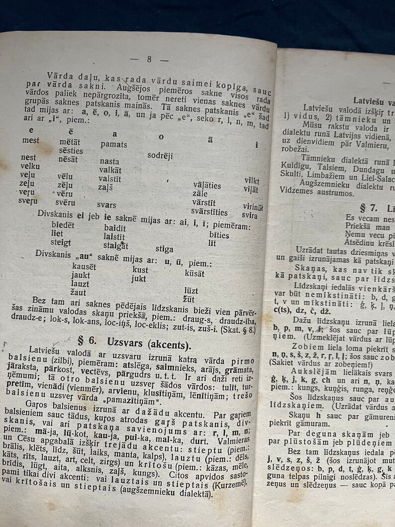 1920s Latvian Language Learning Grammar Old School Book Historical ...