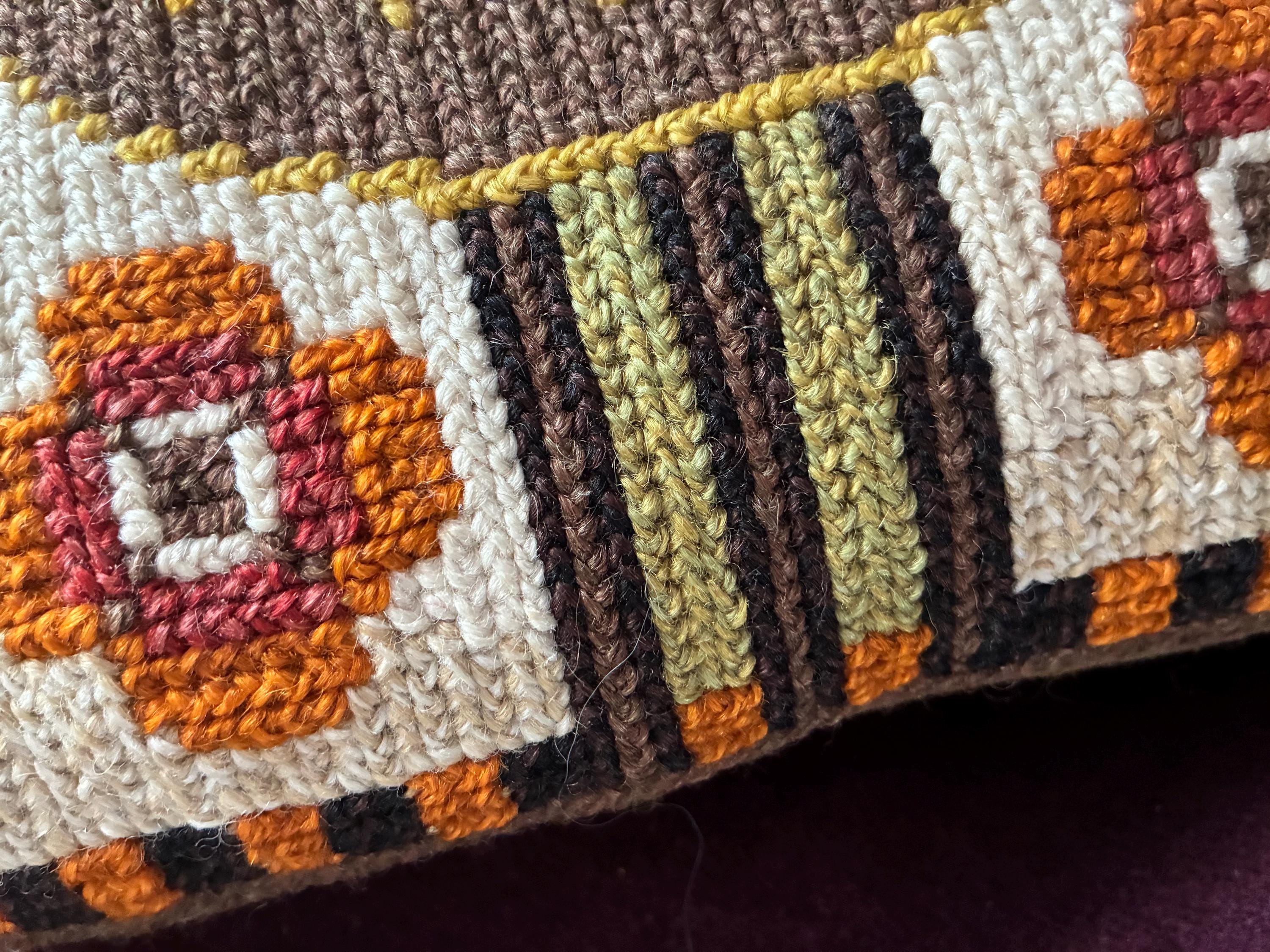 Pillow Swedish Folk Crafts Embroidery Nordic Vintage Handmade Farmhouse ...