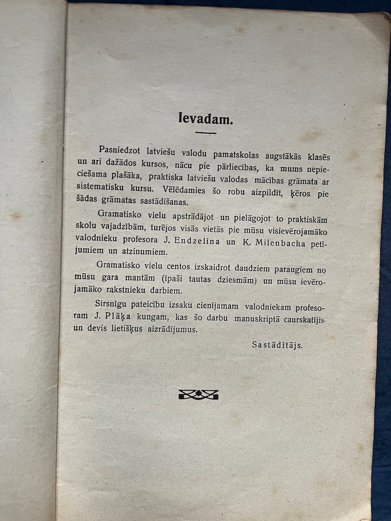 1920s Latvian Language Learning Grammar Old School Book Historical ...