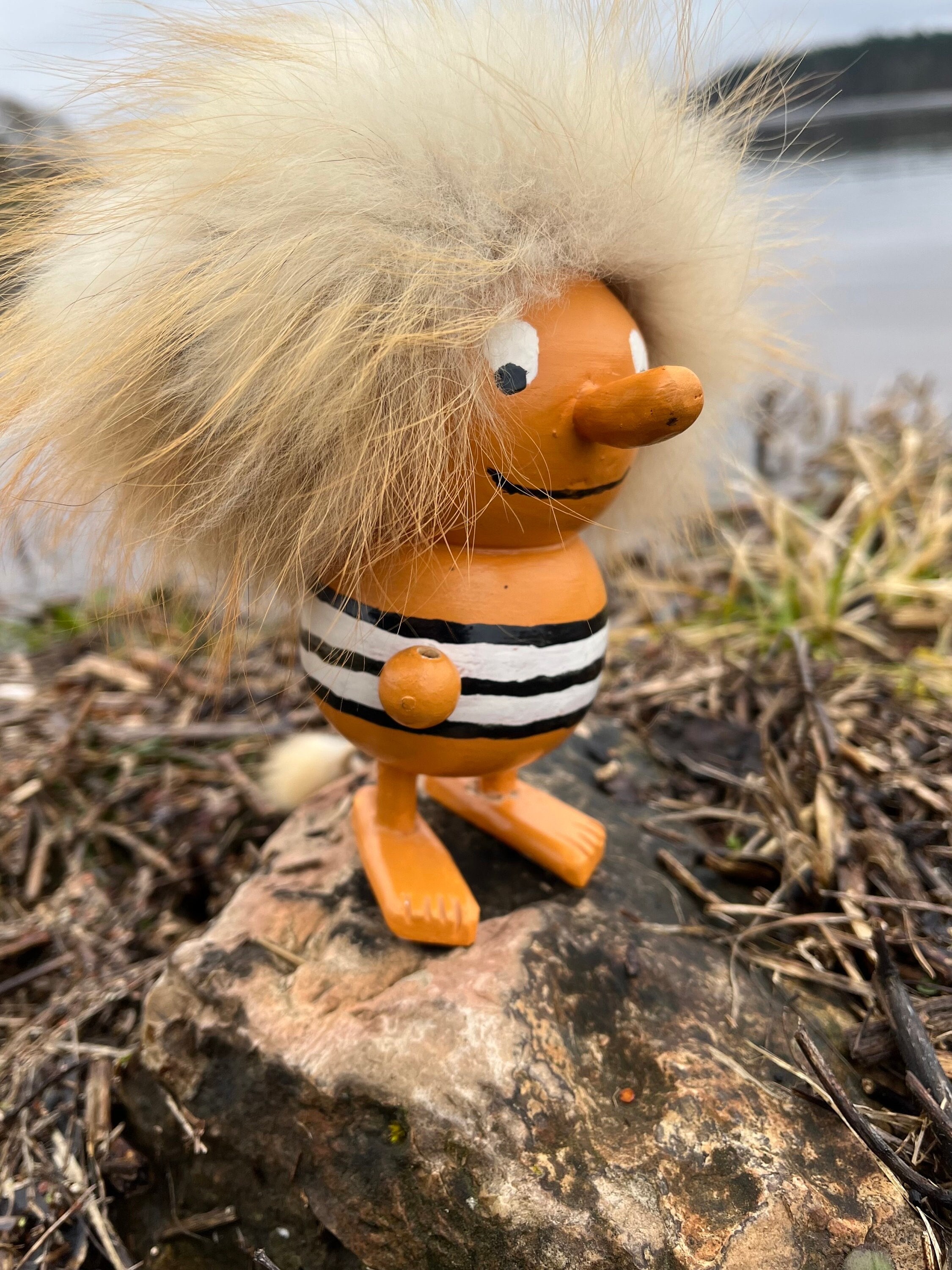 Swedish Troll Figurine Cute Doll Decor Folk Art Table Decoration Nordic ...