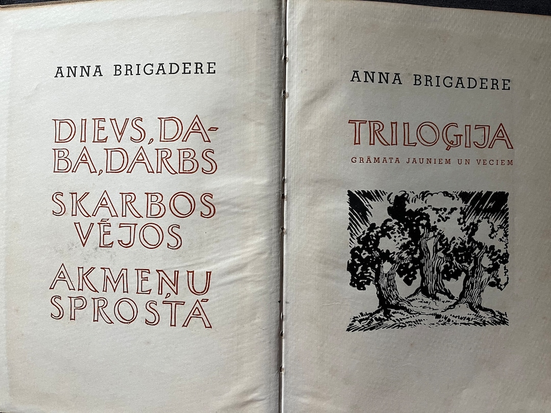 1957 Anna Brigadere Vintage Latvian Book 1950s Dievs, Daba, Darbs - Etsy