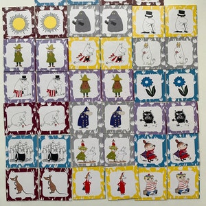 MUMIN Memory Game Vintage Max Game Kids Pre_school Age - Etsy