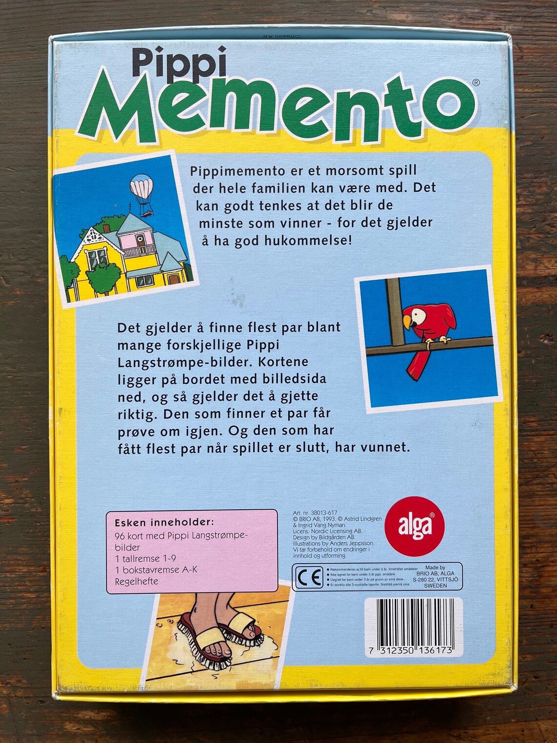 1983 BRIO Pippi Longstocking Memory Game Kids Pre_school Age ...