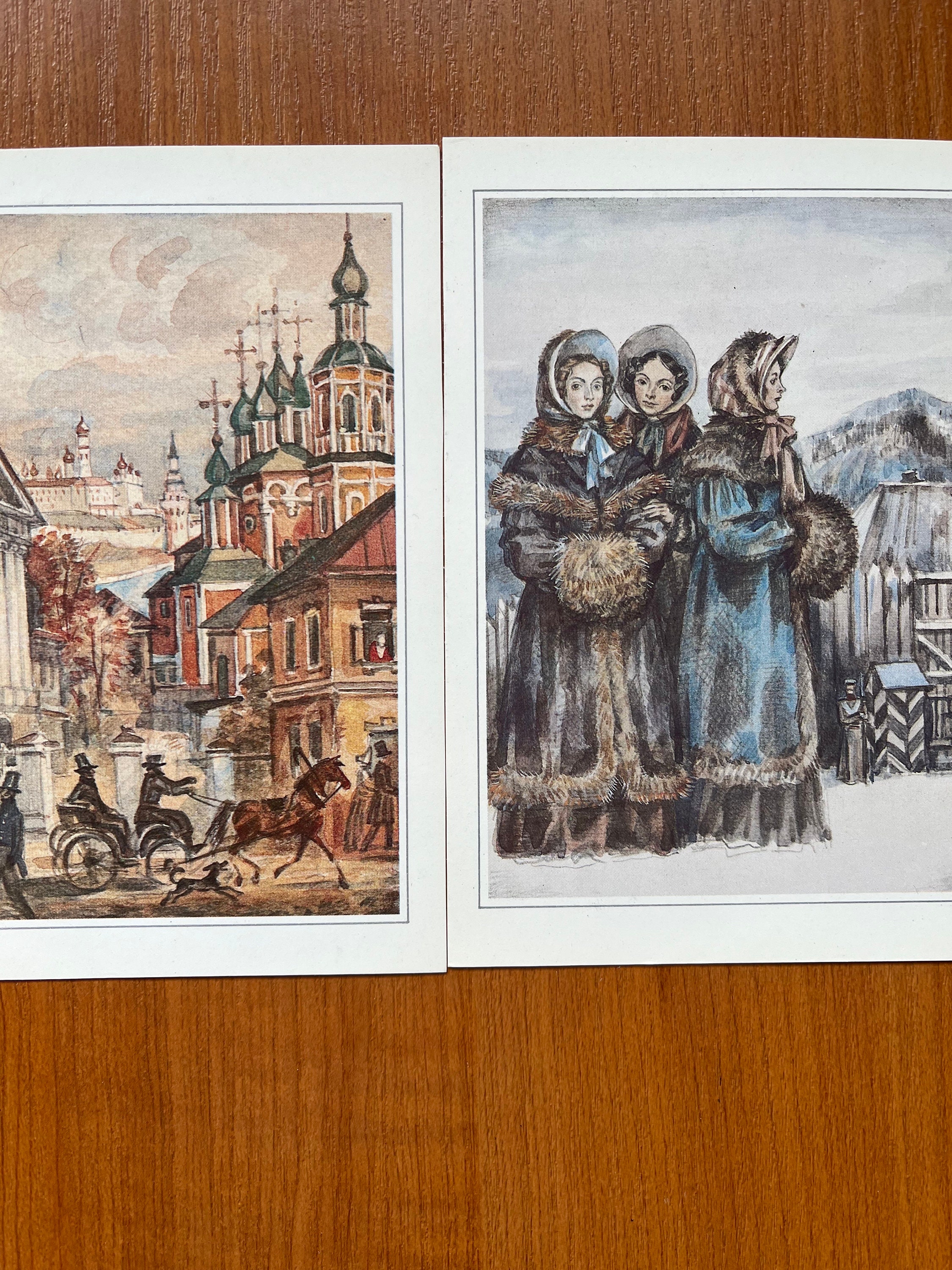 1984 Alexander Pushkin Life Drawings Postcards Set of 31 USSR Soviet ...
