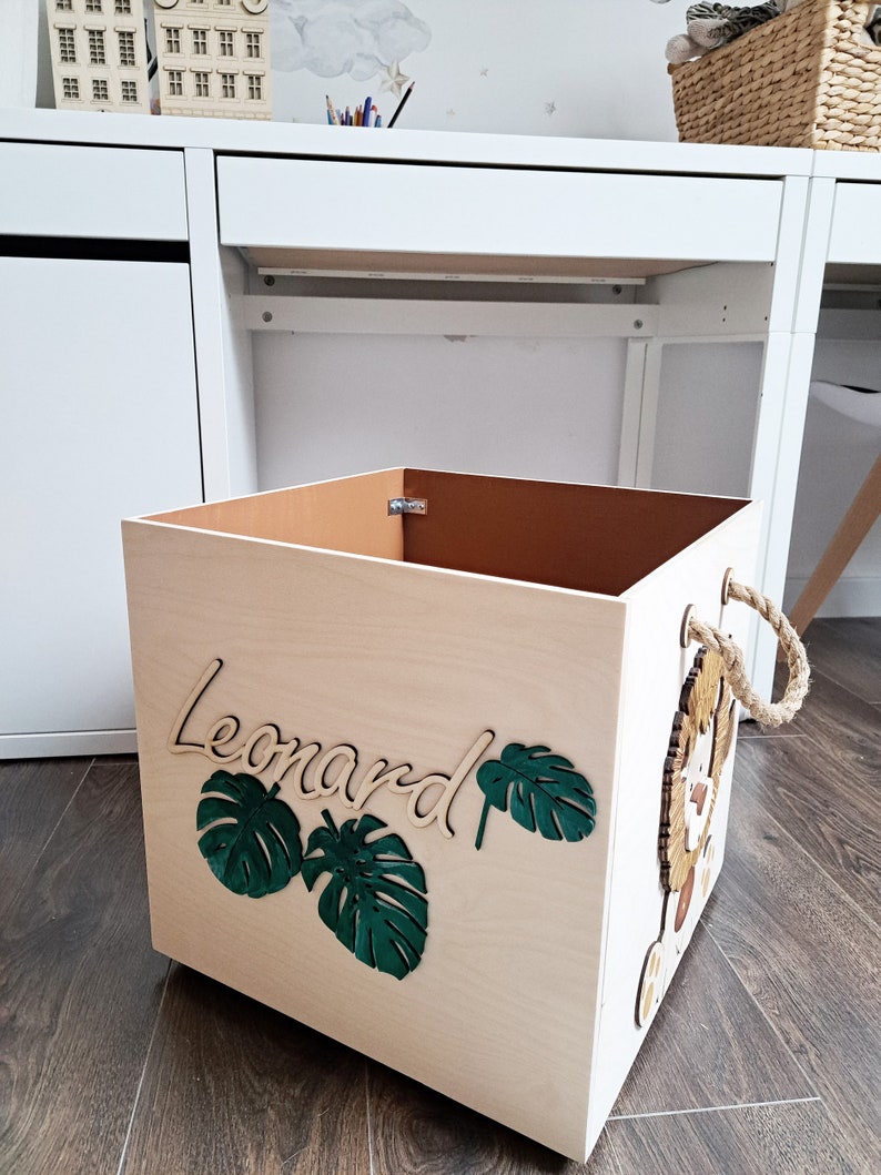 Personalized Lion Toy Box Premium Wooden Storage for Kids - Etsy