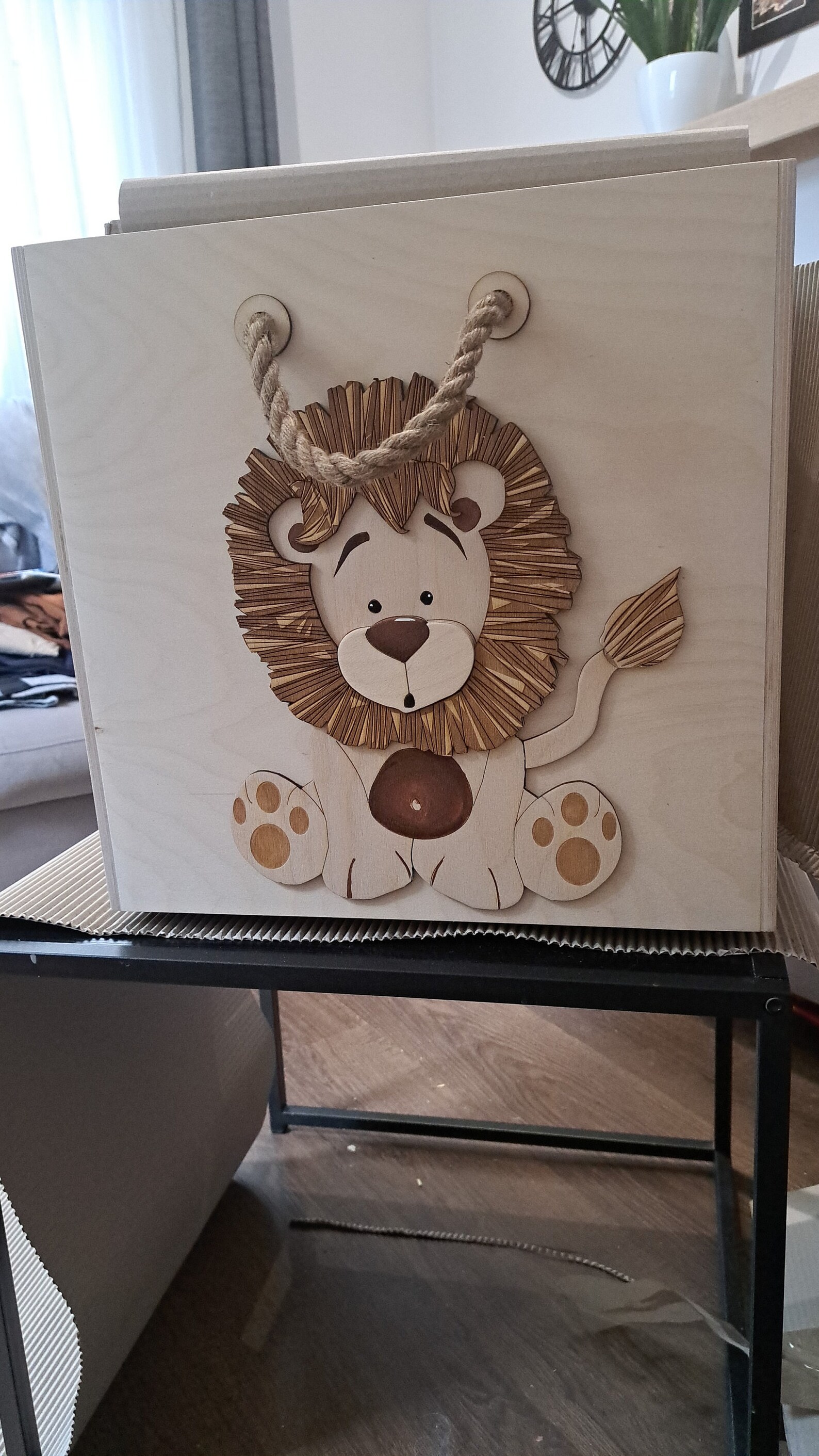 Personalized Lion Toy Box Premium Wooden Storage for Kids - Etsy