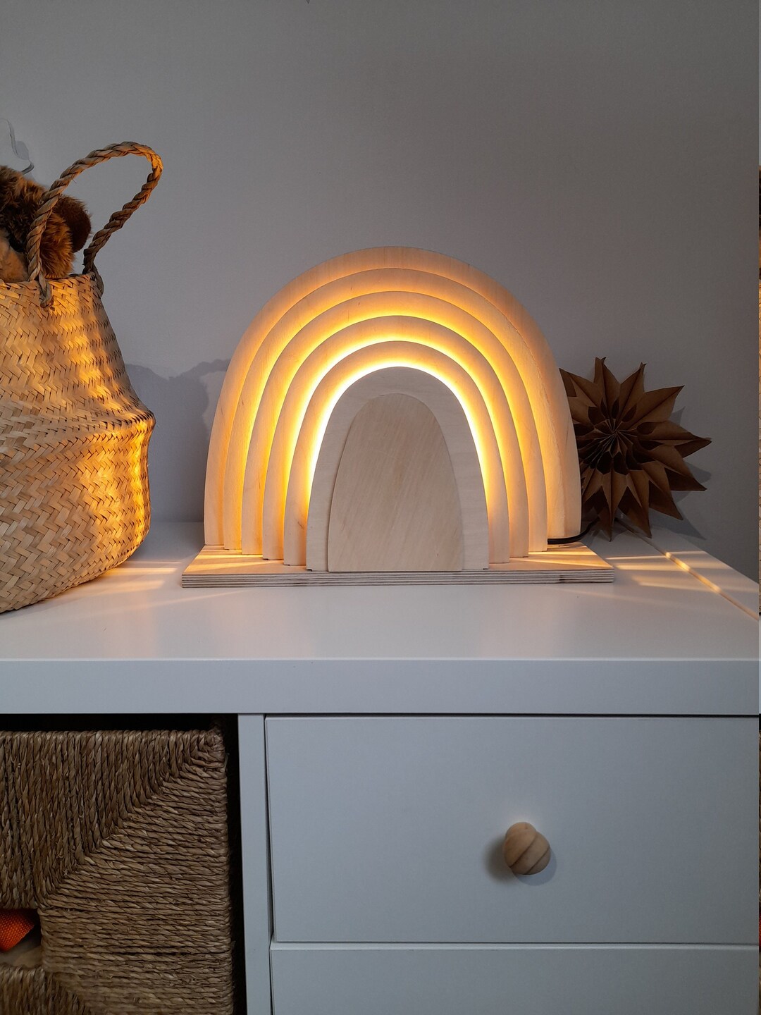 Rainbow Lamp, Nursery Lamp, Baby Lamp, Baby Gift, Baby Shower Gift ...