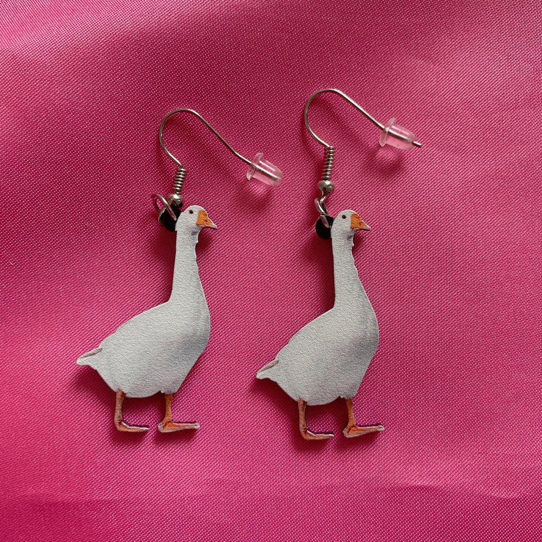 Goose Earrings Goose Duck Funky Earrings Cute Earrings Gift - Etsy